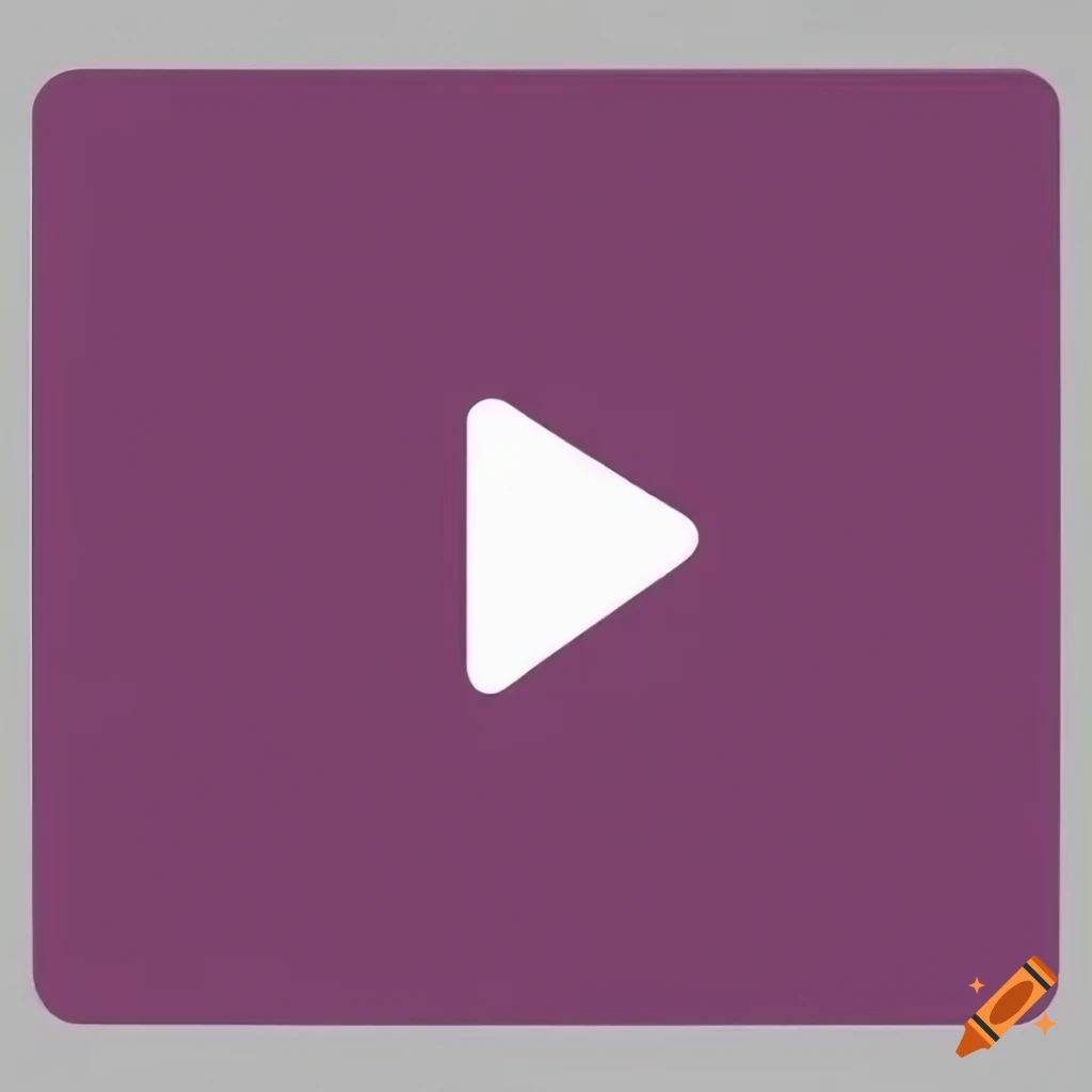 Video streaming service logo with play icon in magenta and white on Craiyon