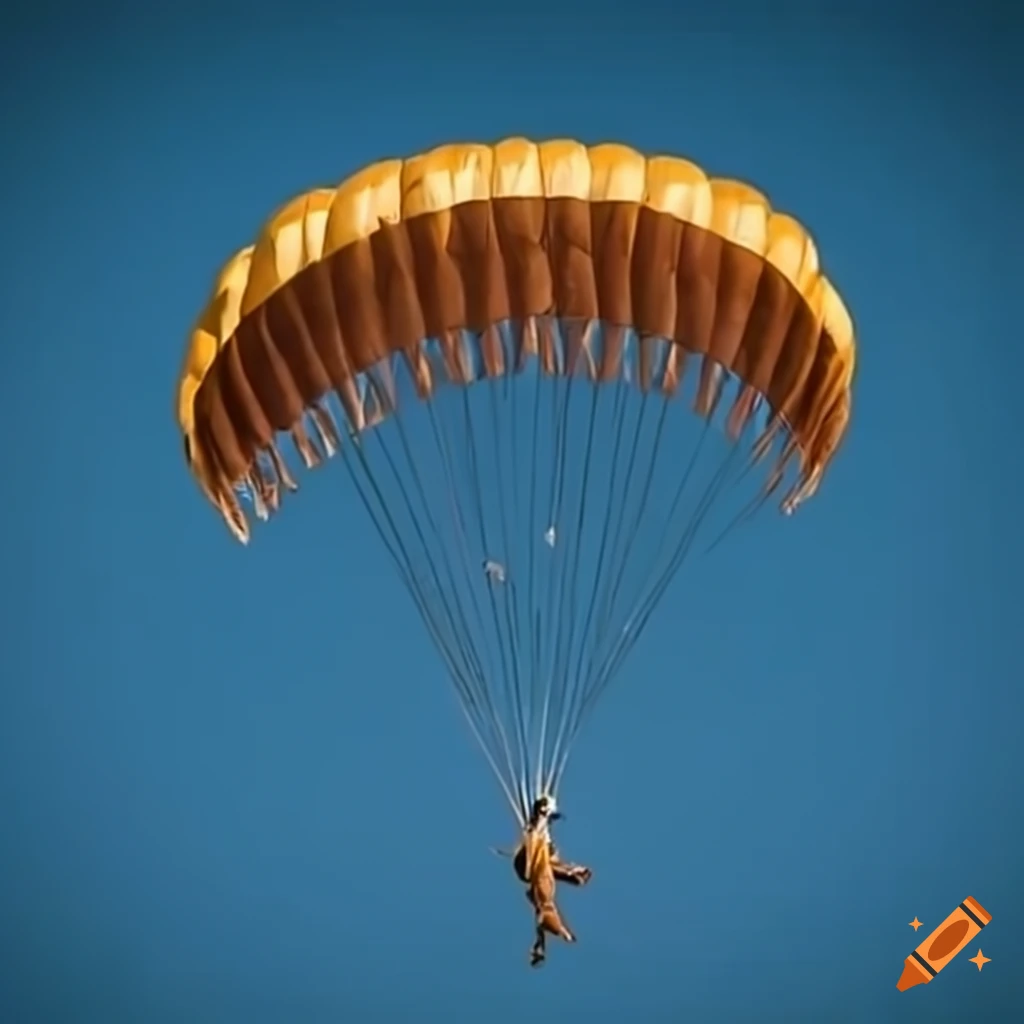 Orangutan parachuting into the jungle from a plane on Craiyon