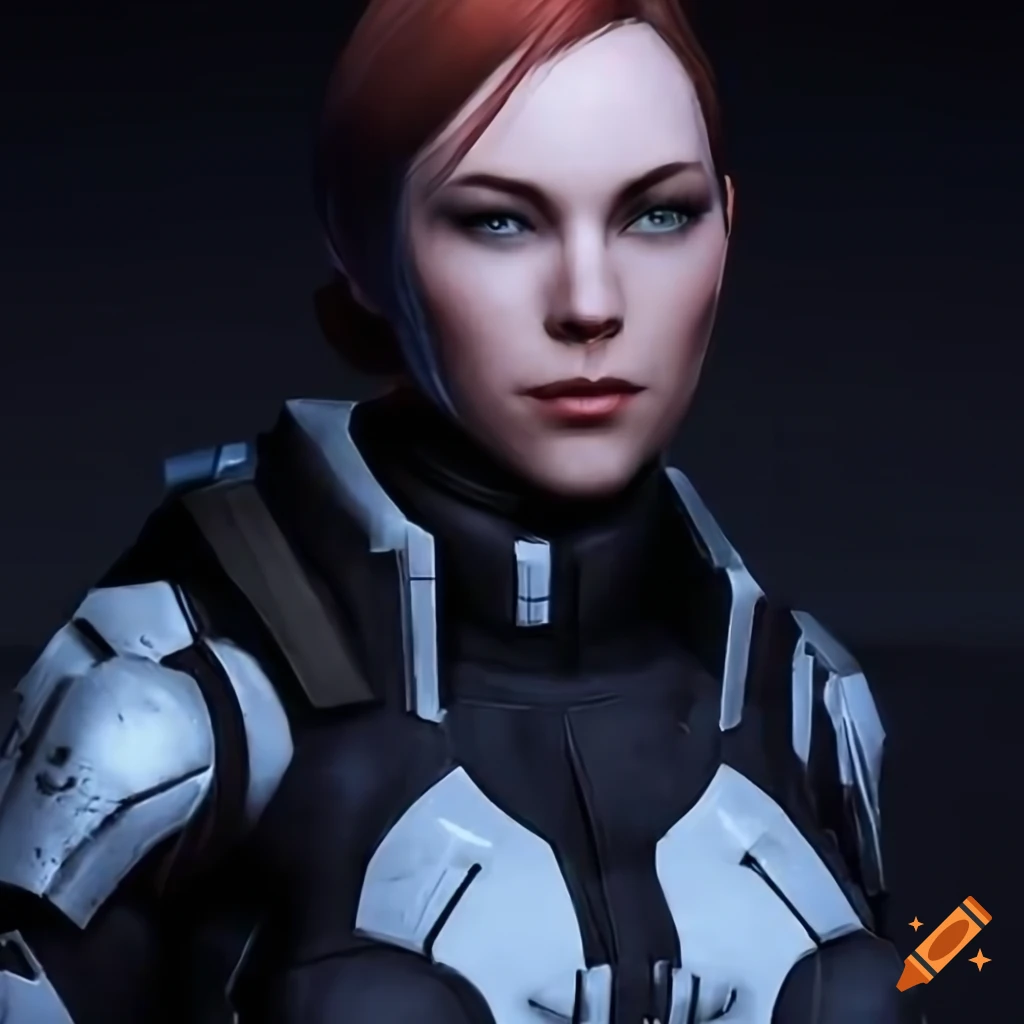 Female Commander Shepard character on Craiyon