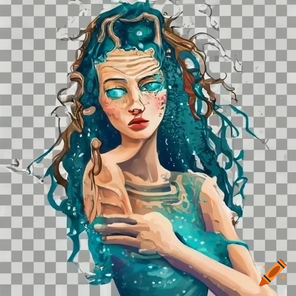 Ondine in germanic mythology illustration on Craiyon