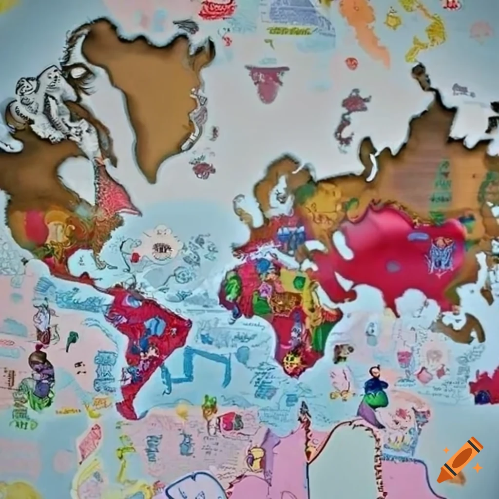 Bratz doll world map featuring countries with 'ola' in their name on ...