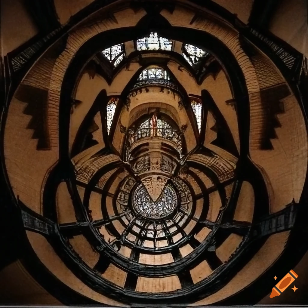 Gothic architecture inspired by M.C. Escher's Relativity on Craiyon