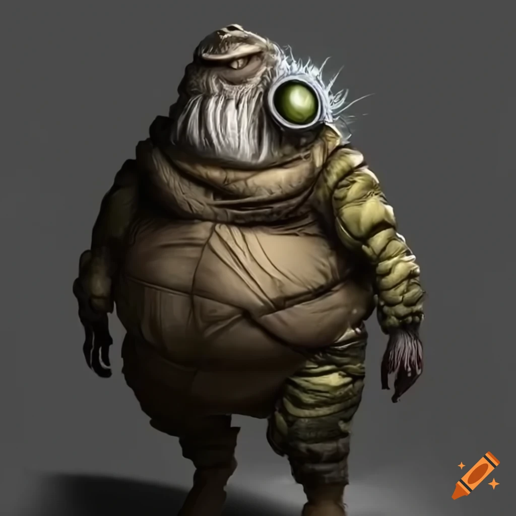 Unique monster character with white mohawk and armored flight suit on ...