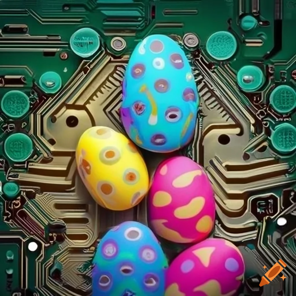 Easter circuit board on Craiyon