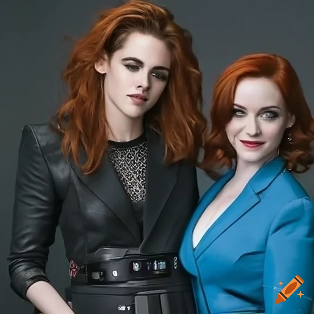 Blend of kristen stewart and christina hendricks on Craiyon