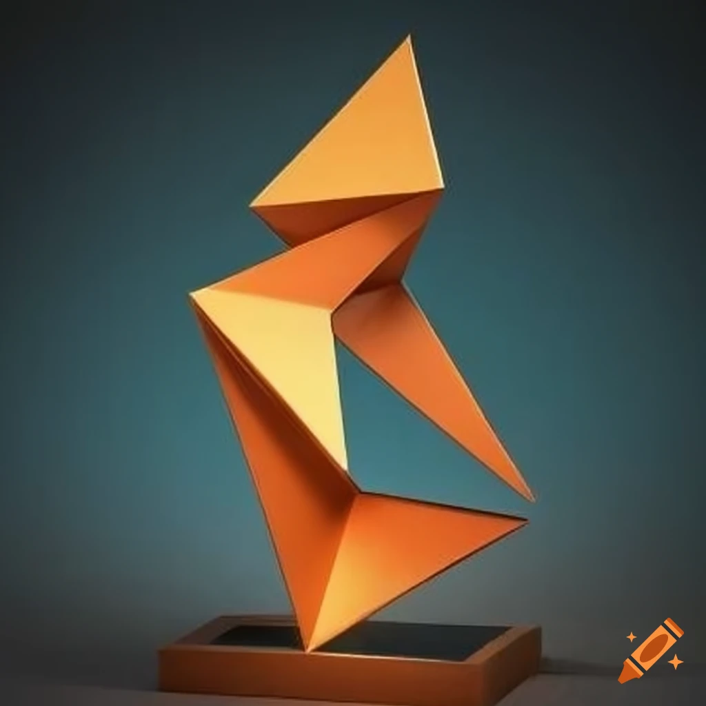 Art piece with unique intersecting shapes on Craiyon