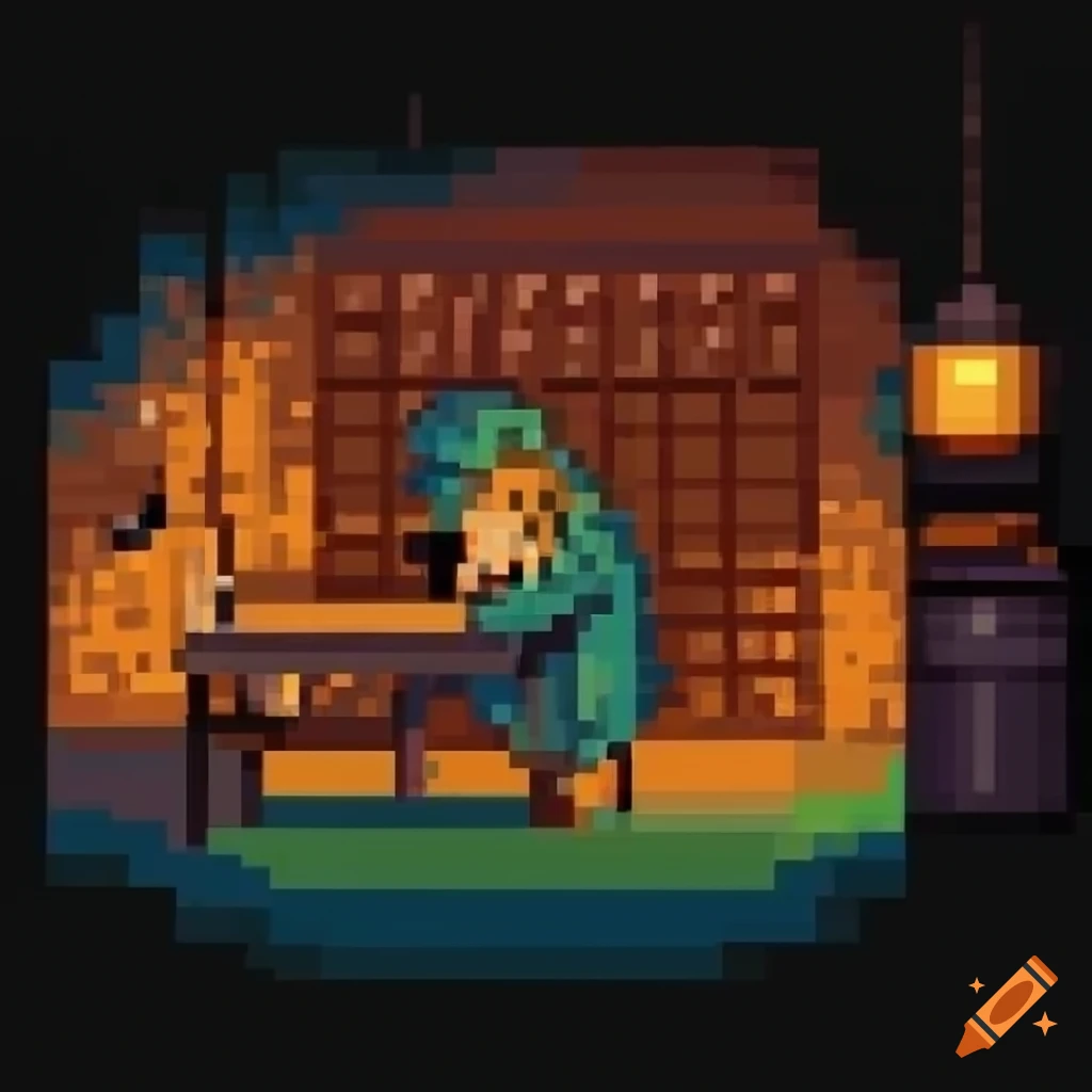 Medieval prison cell pixel art on Craiyon