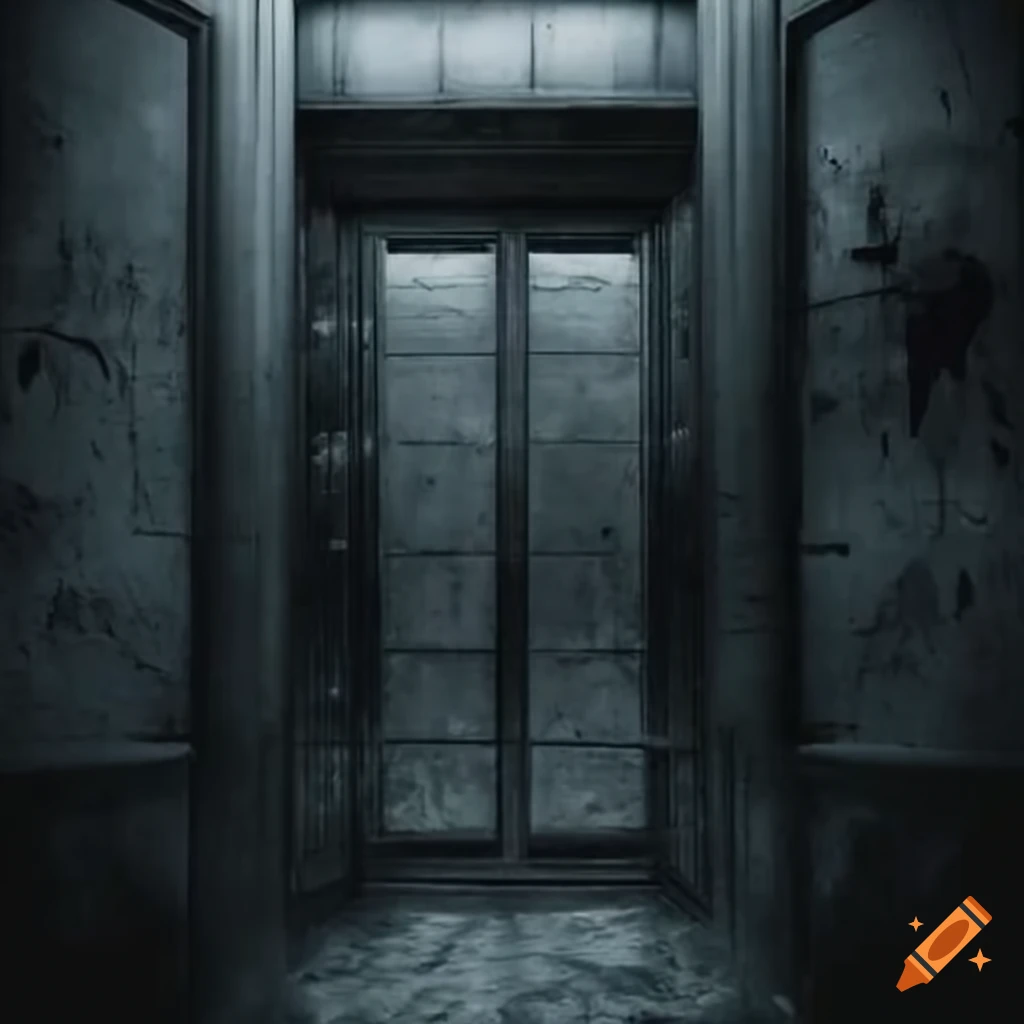 Dark and creepy elevator on Craiyon