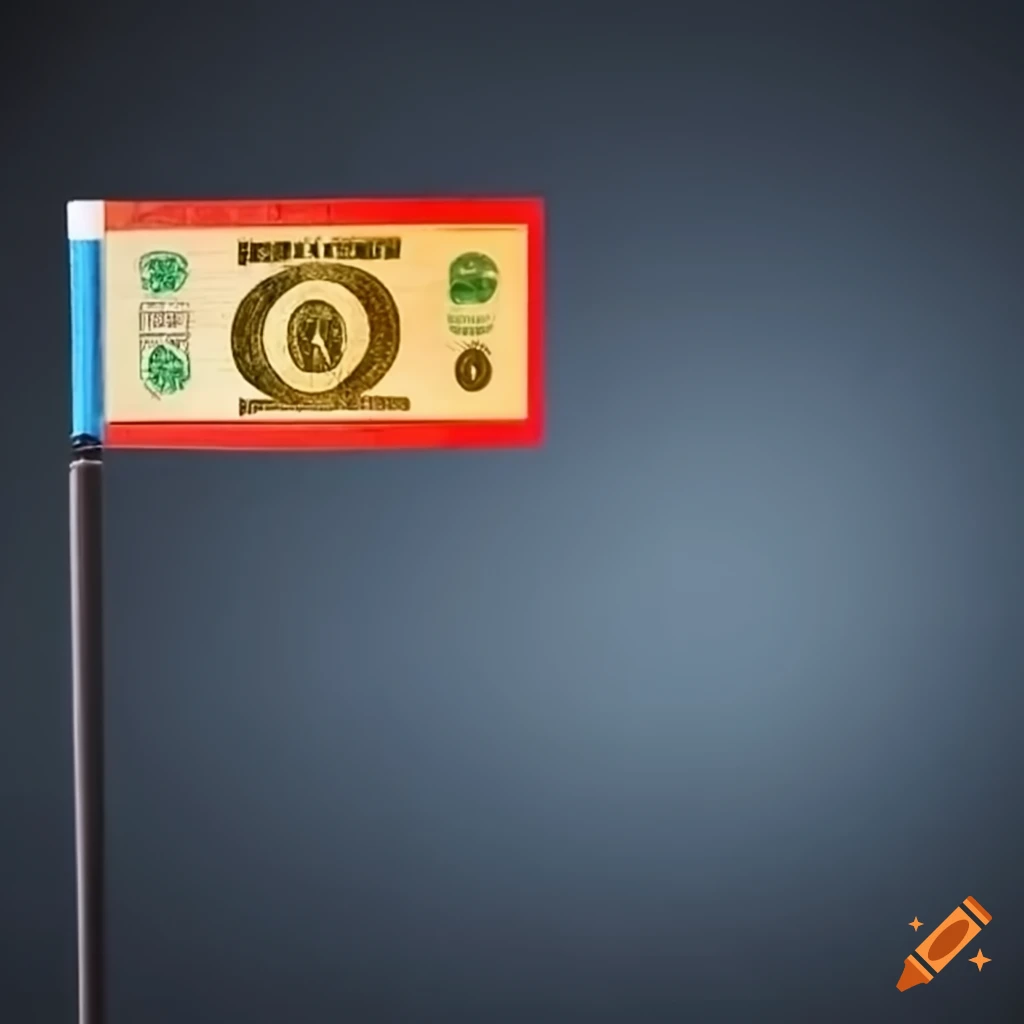 Debit card and money flag on Craiyon