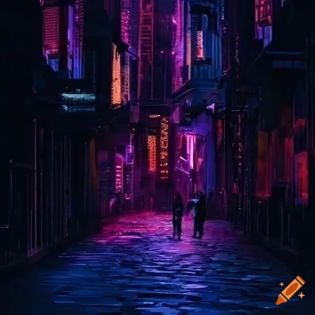 Future cyberpunk depiction of Melbourne with a dystopian and lonely ...