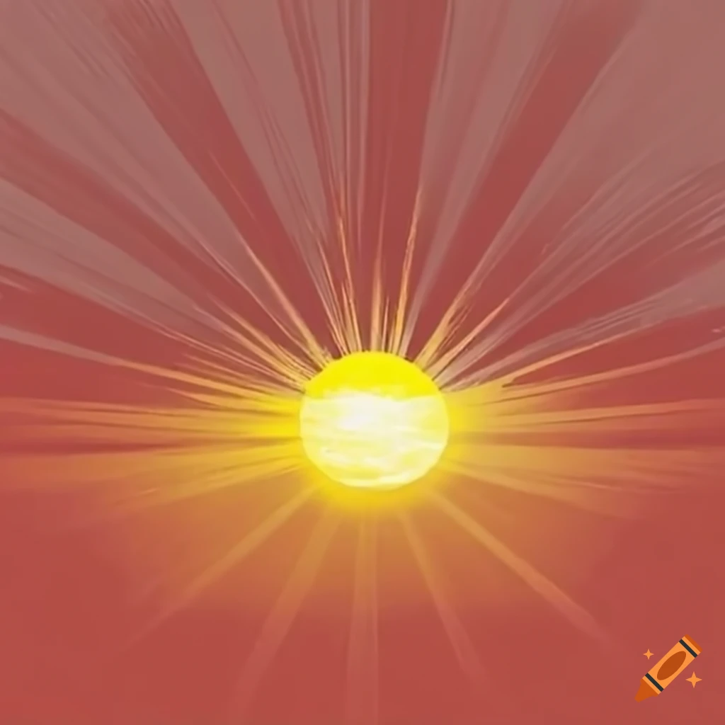 Mesmerizing sunset with warm sun rays on the horizon on Craiyon