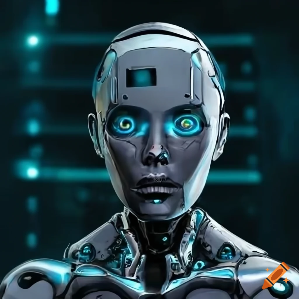 Futuristic robotic human on Craiyon