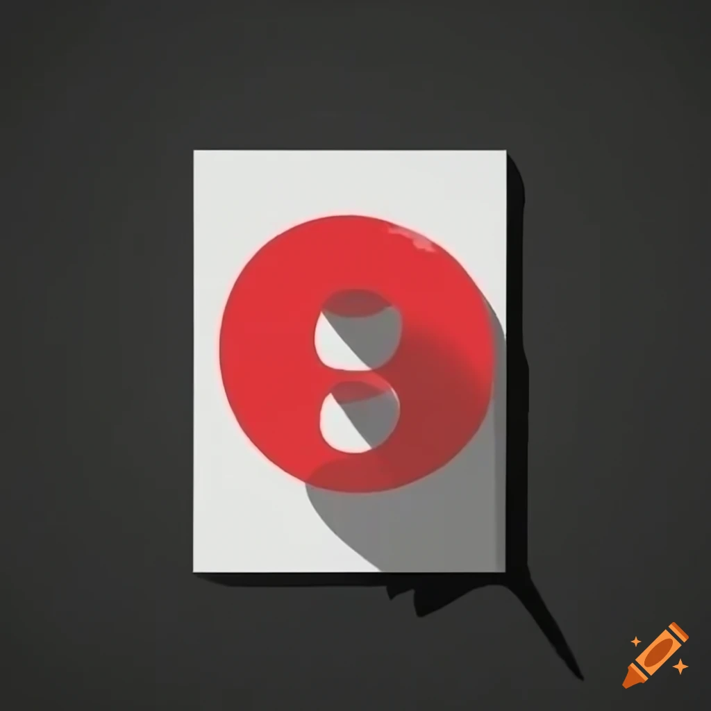 Minimal storyboard logo in red, black, and white on Craiyon