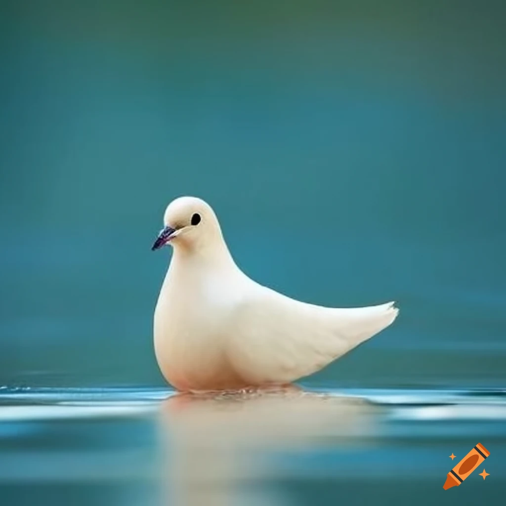 Dove-shaped wax melt on water on Craiyon