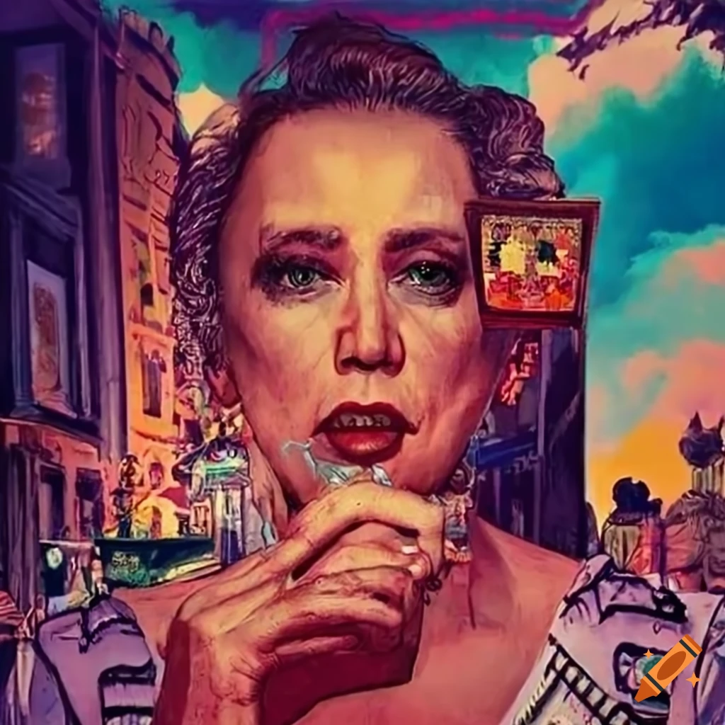 Vivacious vintage graphic novel art inspired by gta with stunning vivid ...