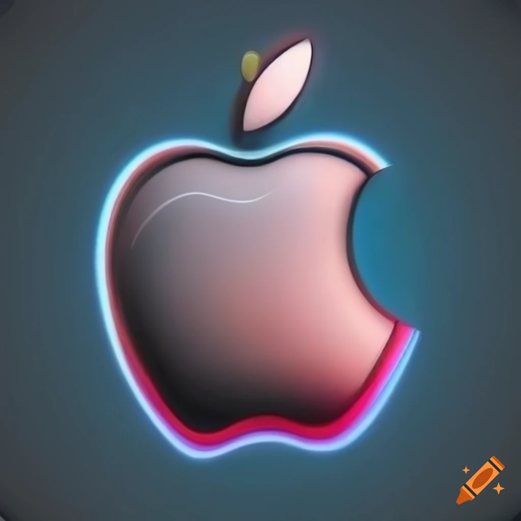Highly detailed sci-fi apple logo design on Craiyon