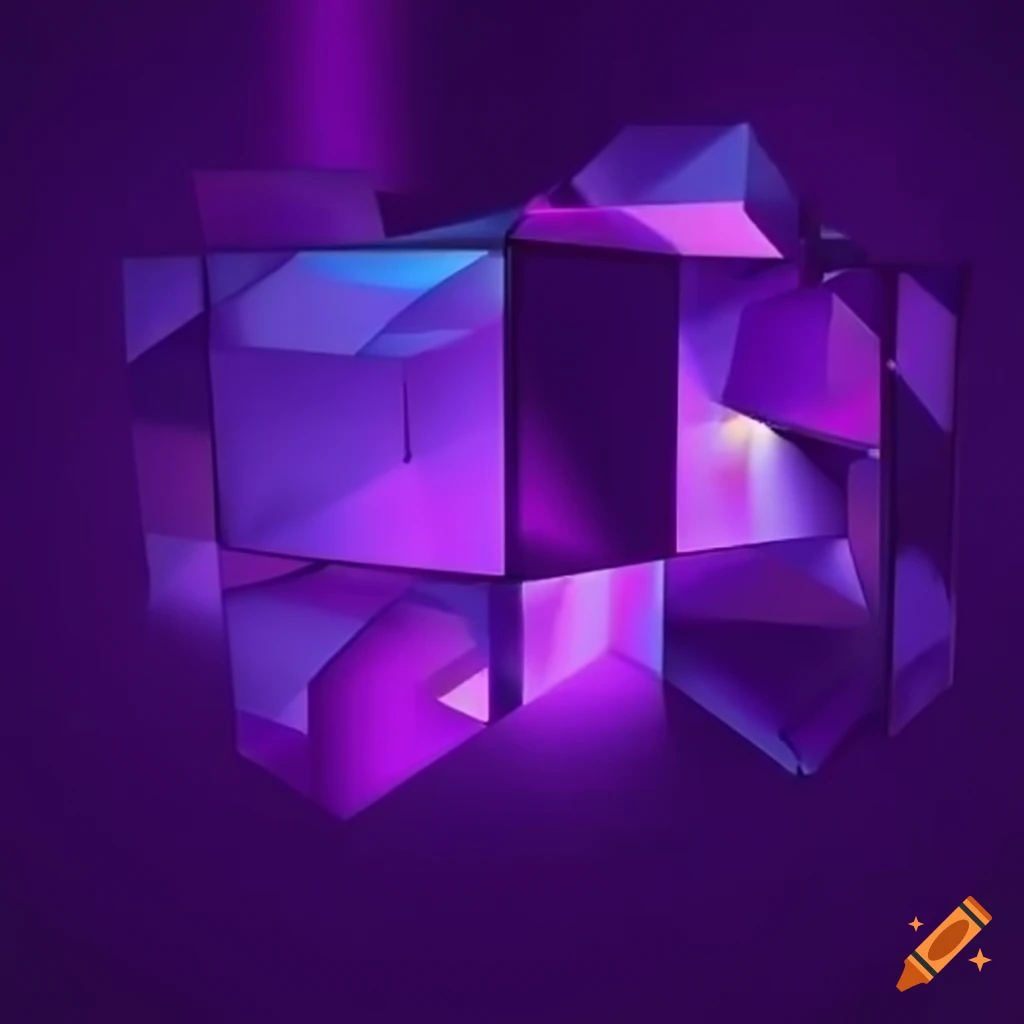 Purple cube on Craiyon