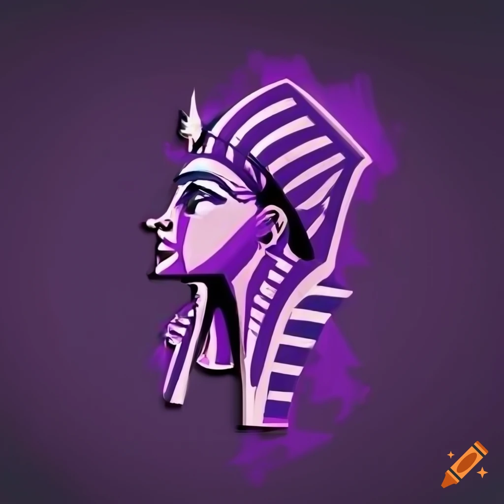 Logo for baseball team 'The Pharaoh' with black and purple colors on ...