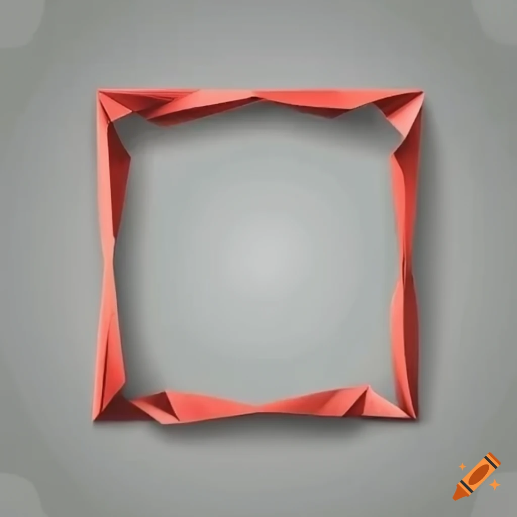 Frame in origami style on Craiyon