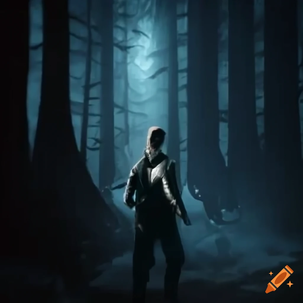 Mr. scratch dancing with alan wake on Craiyon