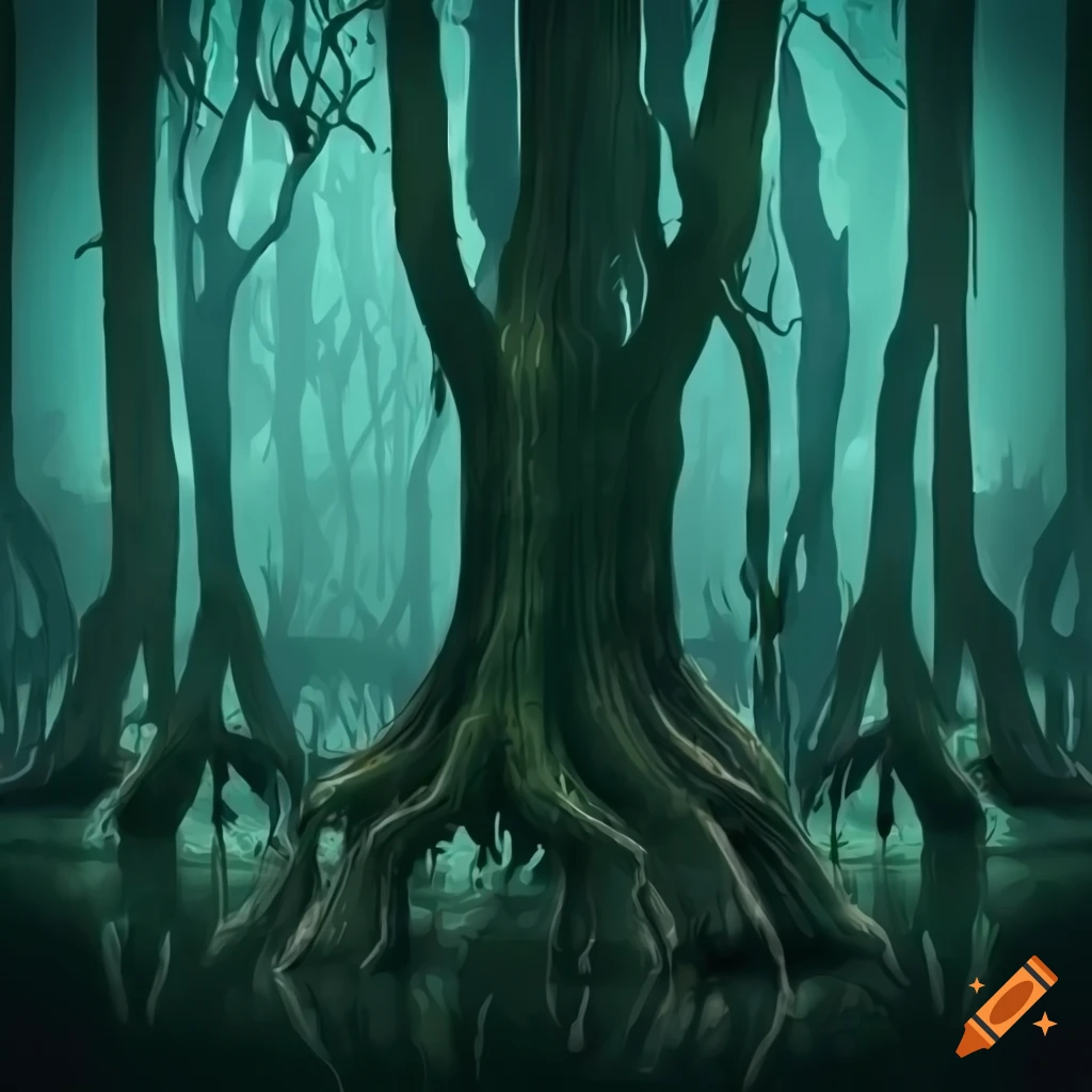 Swamp tree background texture on Craiyon