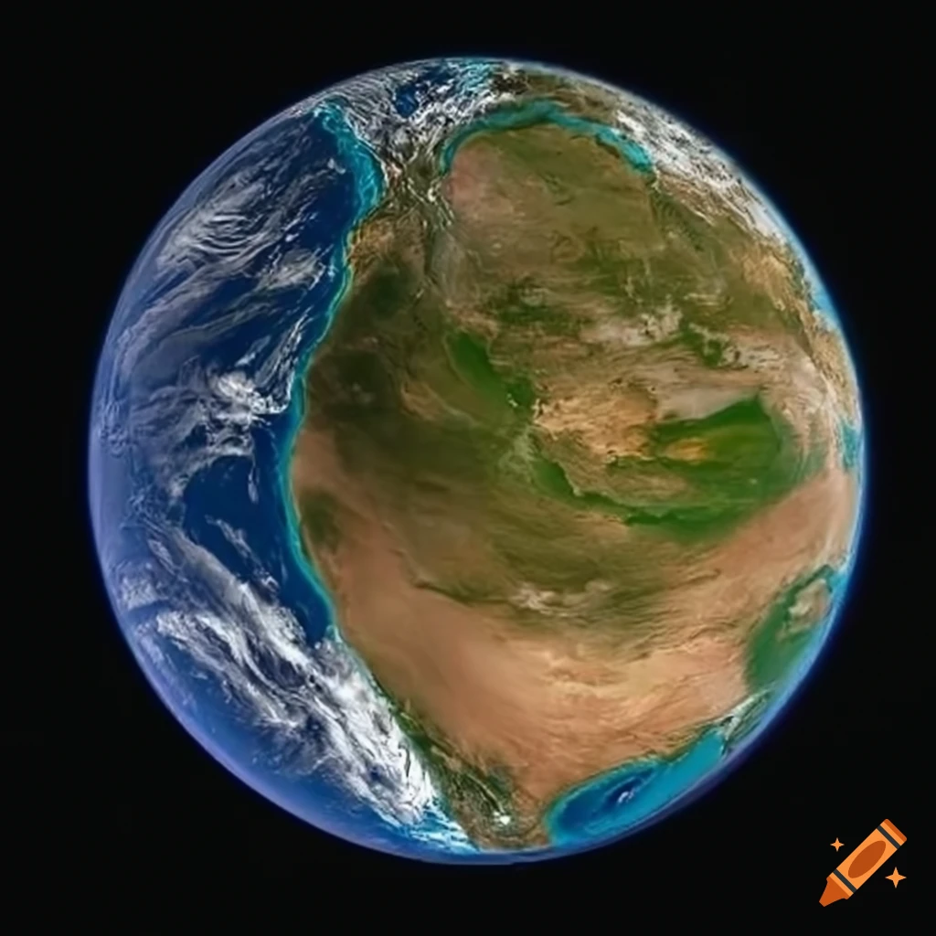 New continent emerging on earth on Craiyon