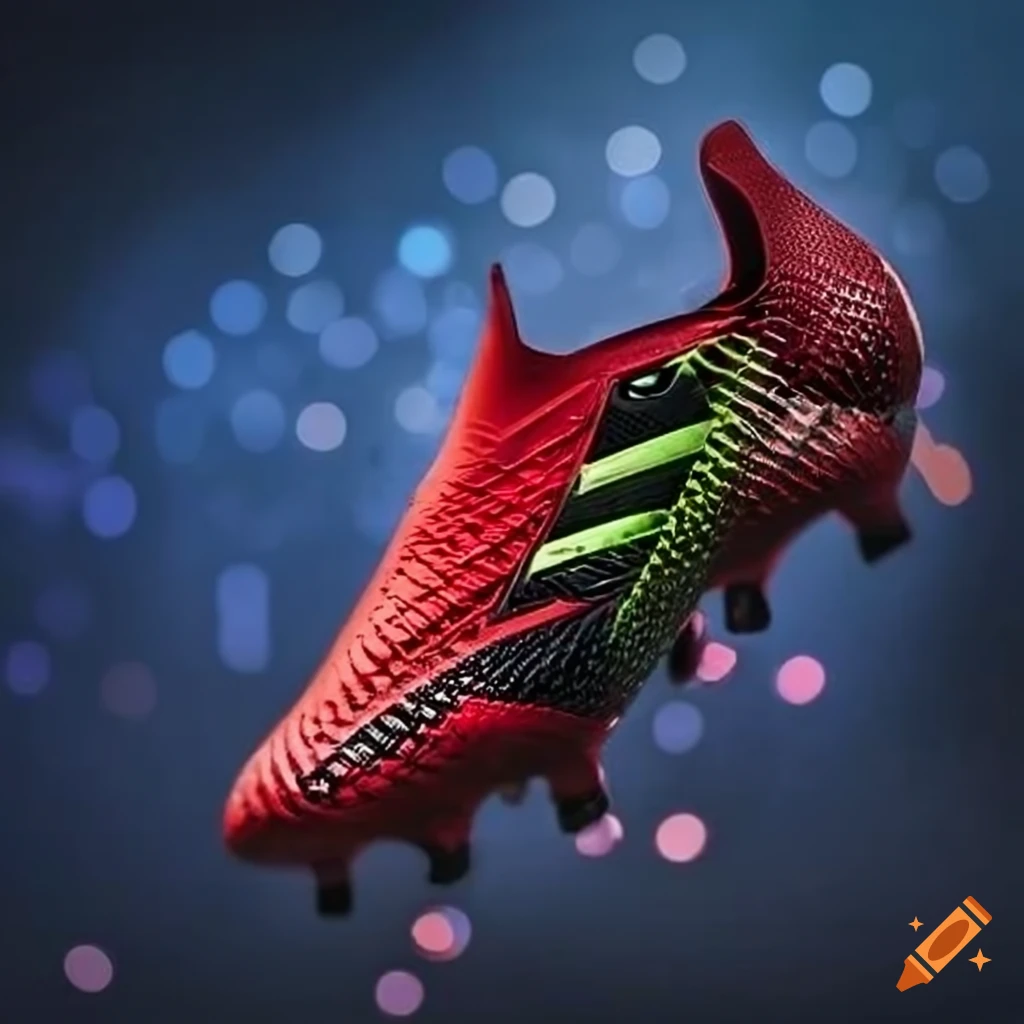 Adidas predator football boot 2024 in red and black, side profile on ...