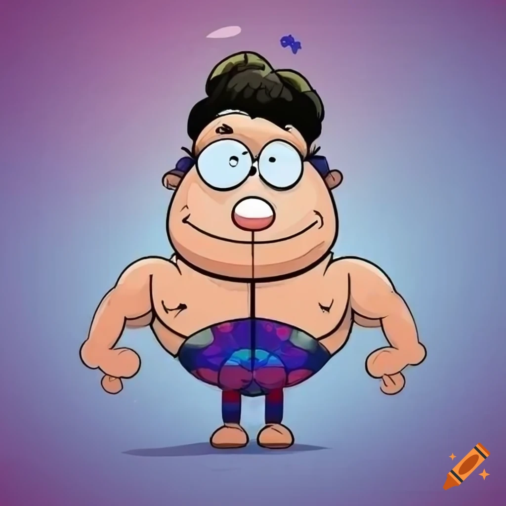 Colorful cartoon illustration of swimming champion michael phelps on ...