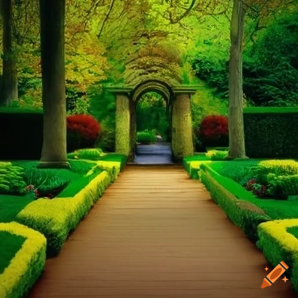 Beautiful garden on Craiyon