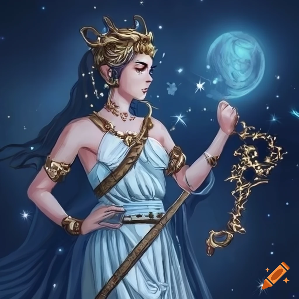 Fantasy art of Artemis as a constellation on Craiyon
