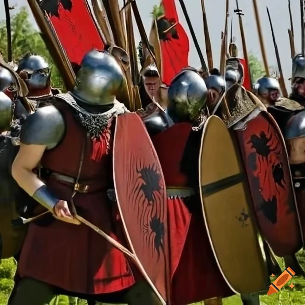 Albanian medieval army on Craiyon