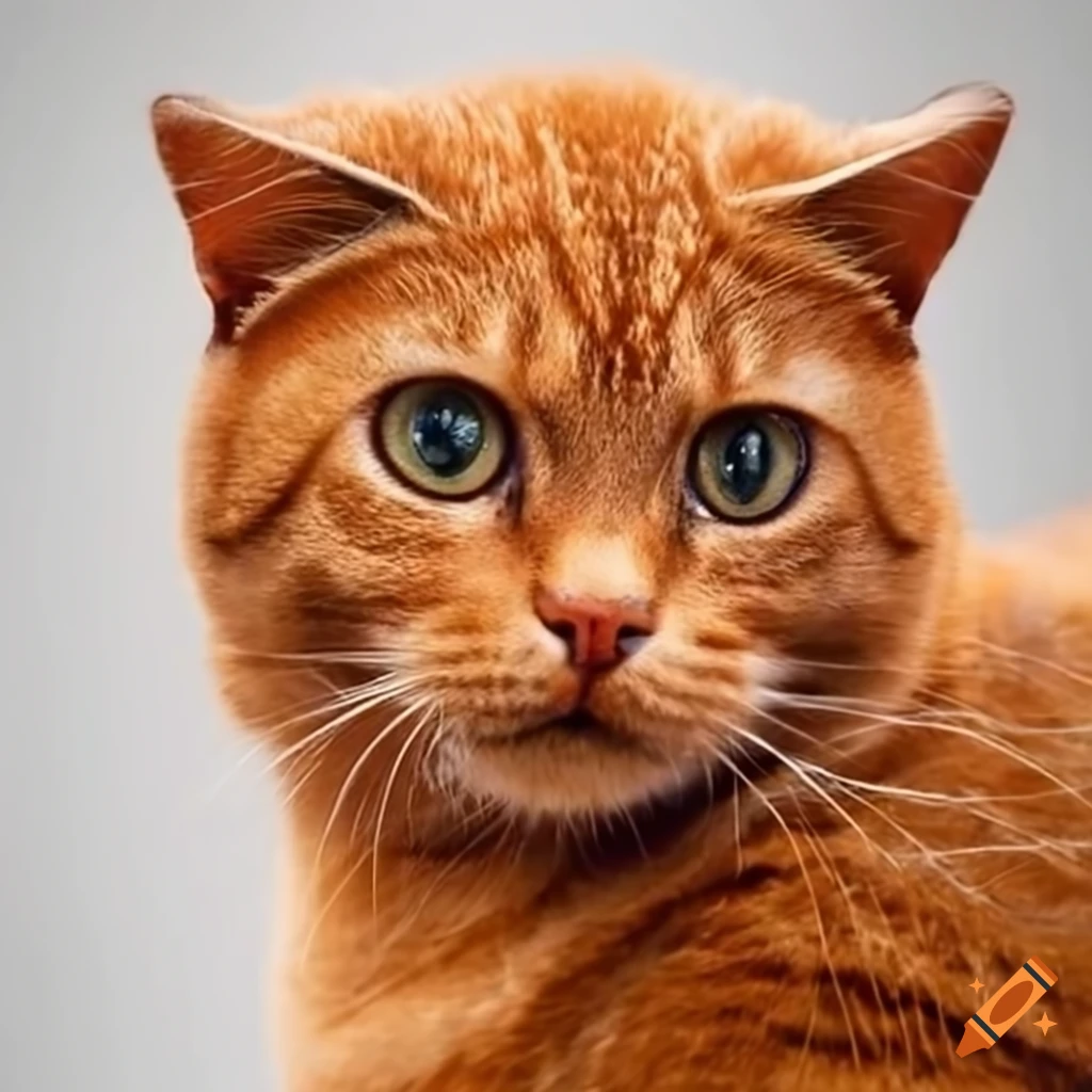 Chat with orange and brown colors on Craiyon