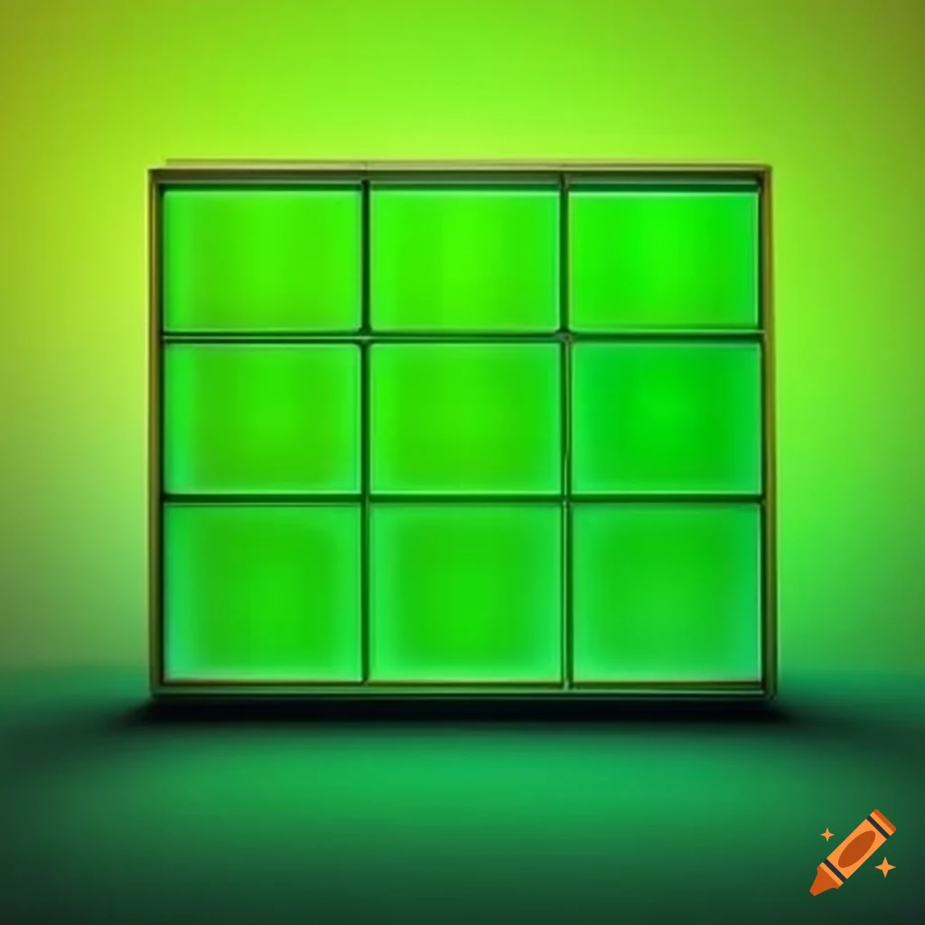 Solar panels connected to green windows on Craiyon