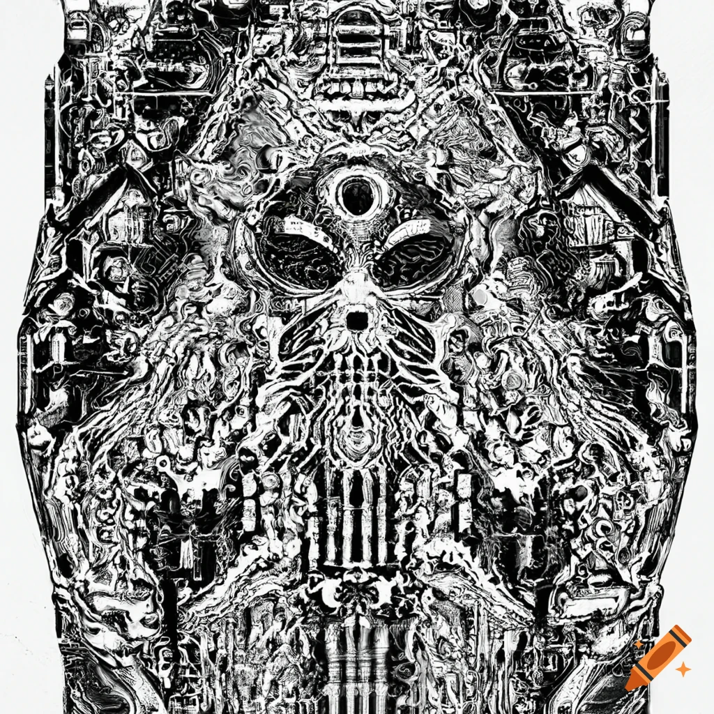 Alien-inspired entheogenic minimal pcb design in high definition on Craiyon