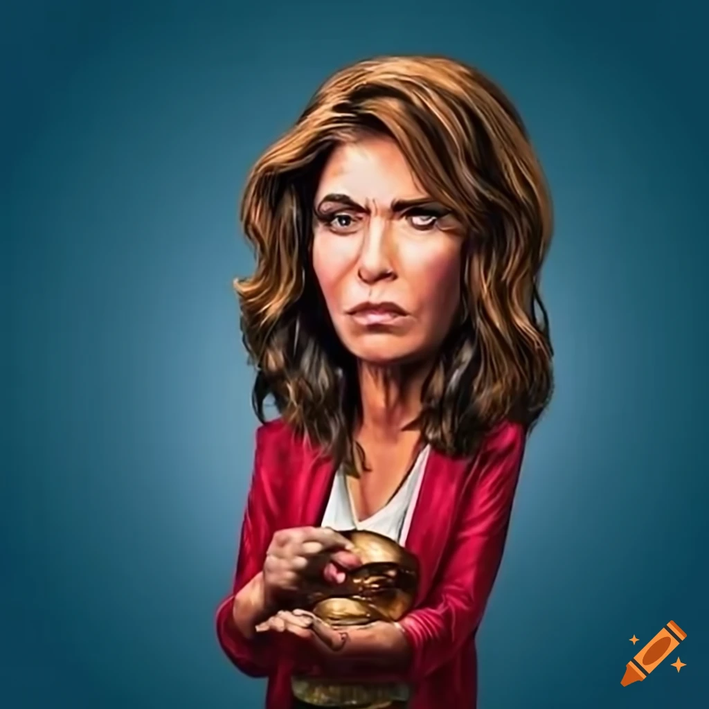 Political satire with Trump as an organ grinder and Kristi Noem as a ...