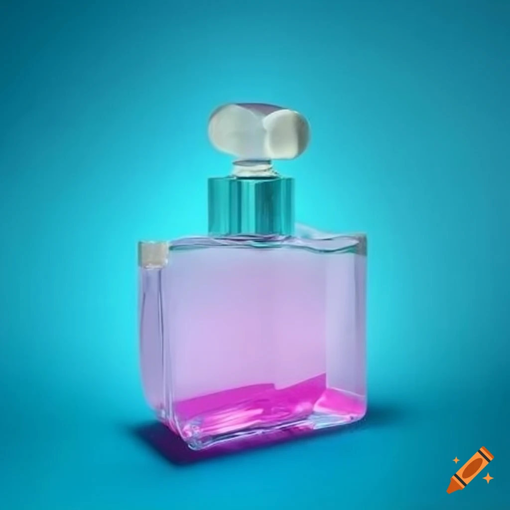 Transparent perfume bottle shaped like a tote bag on Craiyon