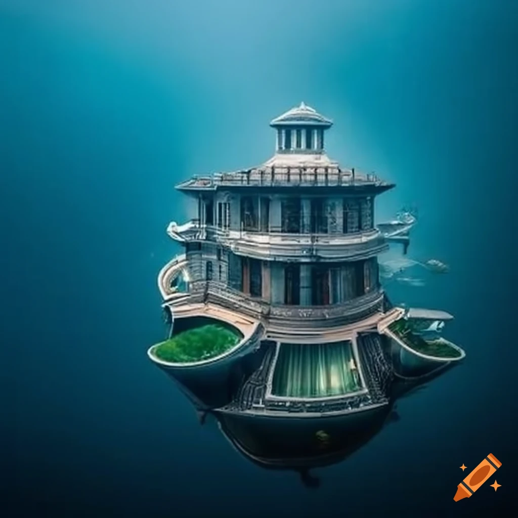 Floating metropolis mansion with thrusters in the sky on Craiyon