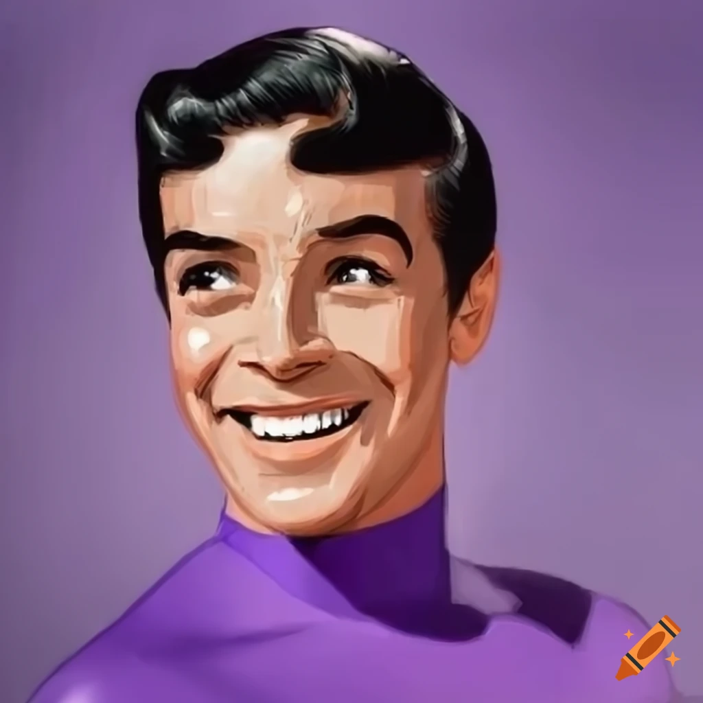 Cartoon character of a handsome 27-year-old american actor in a hero ...