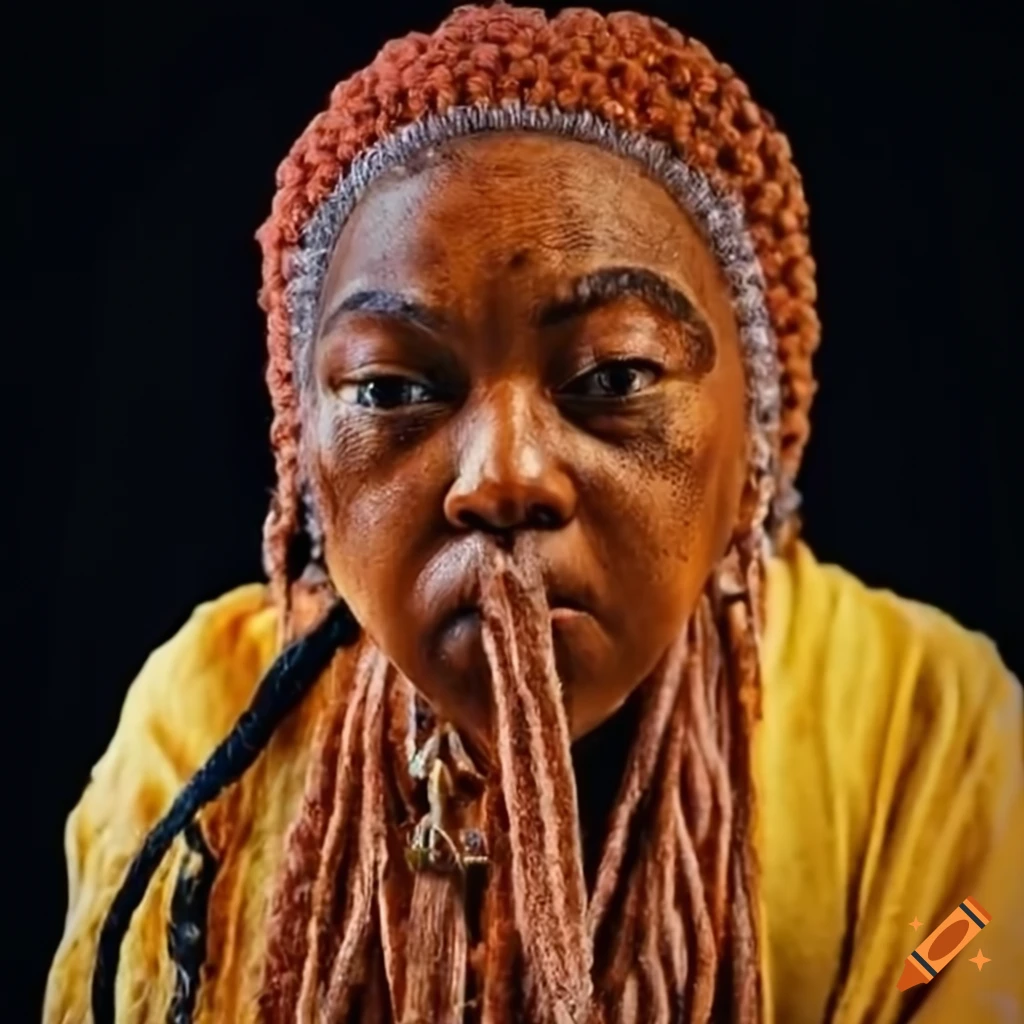 African american woman buddhist and activist with dreadlocks on Craiyon