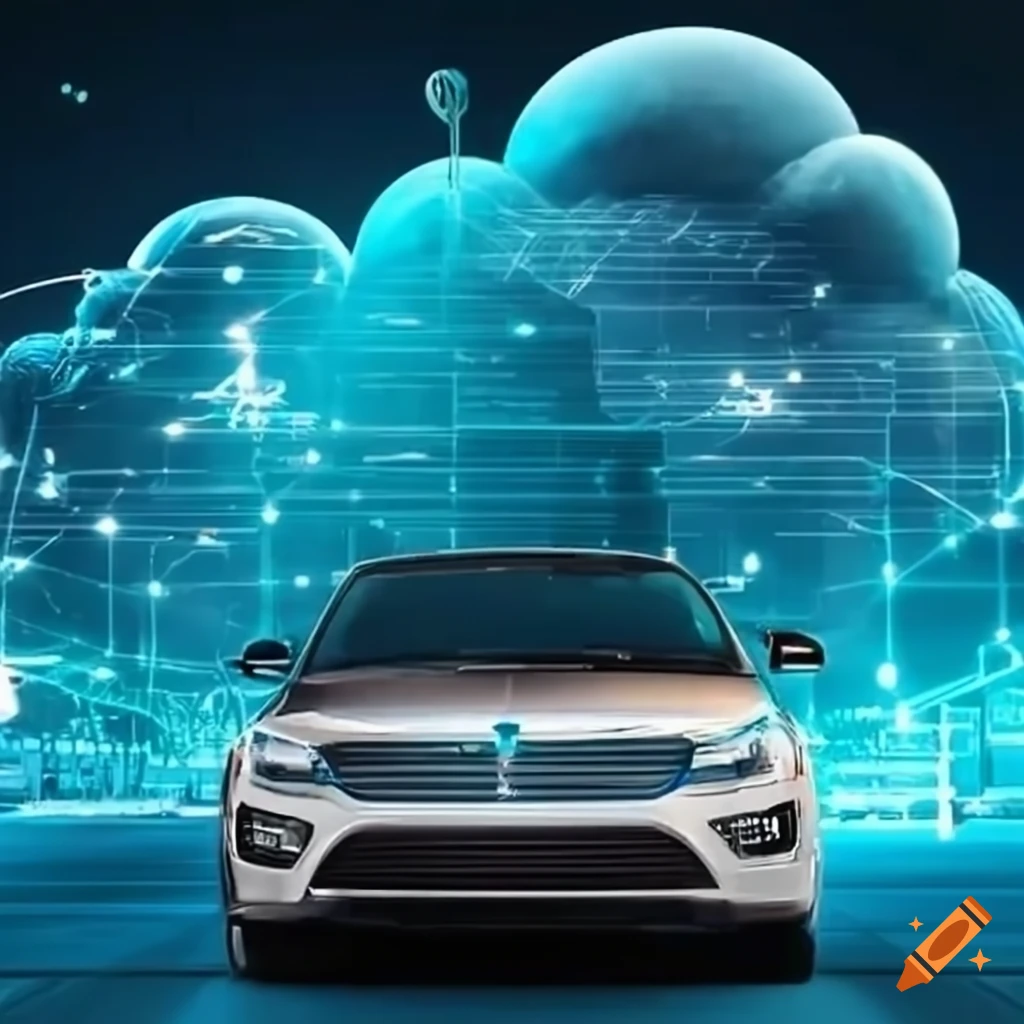 Vehicles sending traffic data to cloud infrastructure via iot on Craiyon