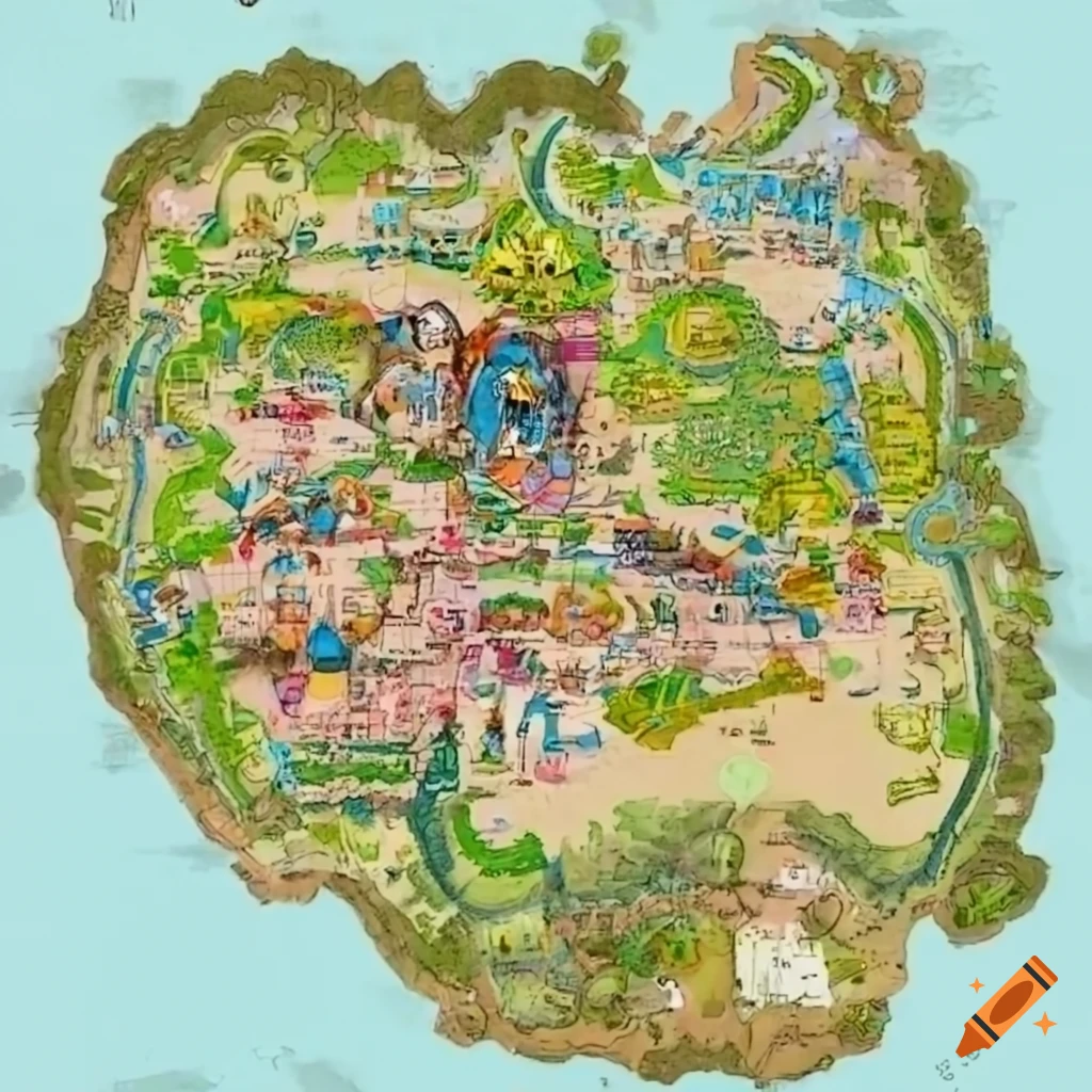 Map of shapiroland theme park inspired by ben shapiro on Craiyon
