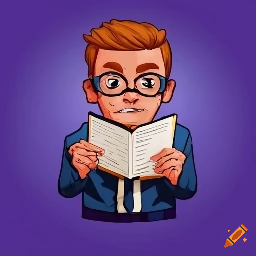 Cartoon man reading newspaper in a Marvel style artwork on Craiyon