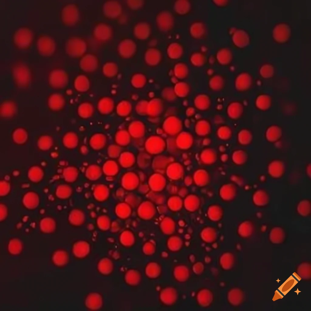 Red nanoparticles on black background on Craiyon