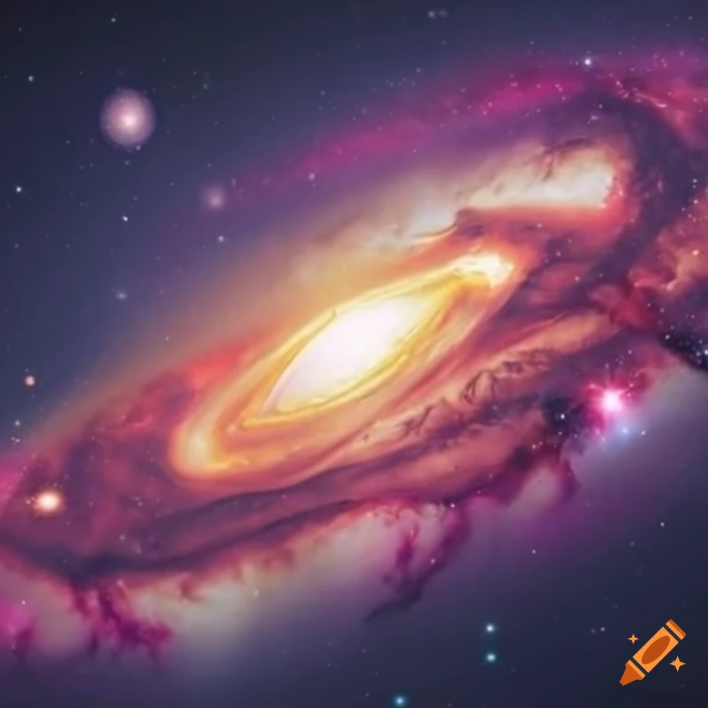 Vibrant galaxy in space on Craiyon