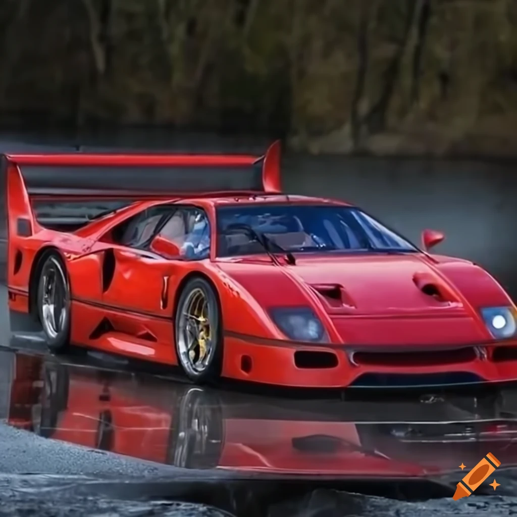 Stunning Ferrari F40 with iconic tailights and spoiler in high ...