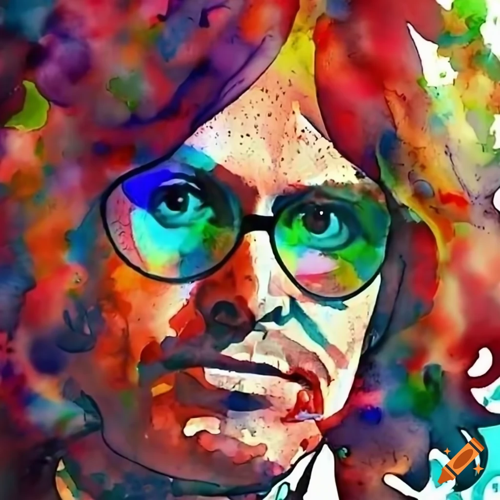 Blend of faces representing ennio morricone and jim morrison on Craiyon