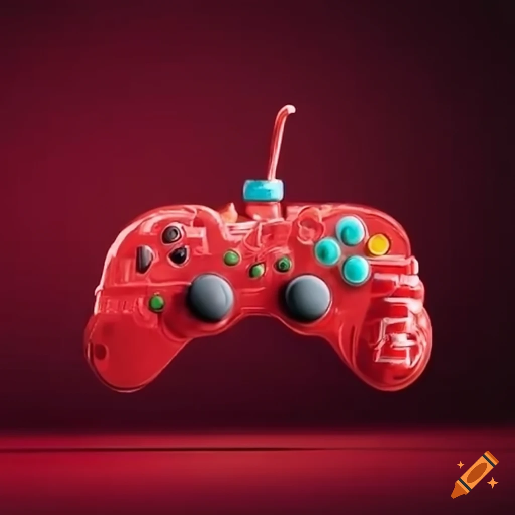 Soda-made video game controller on Craiyon