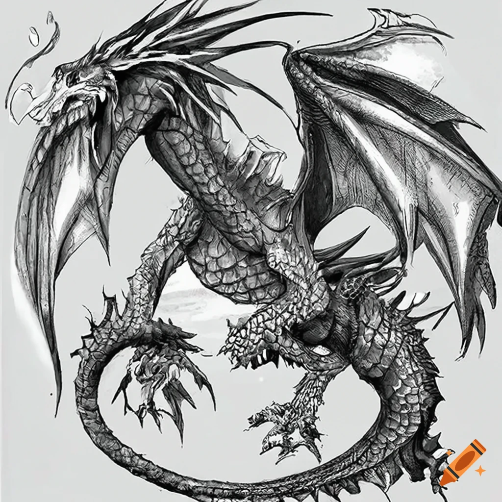 Anime fire dragon on Craiyon