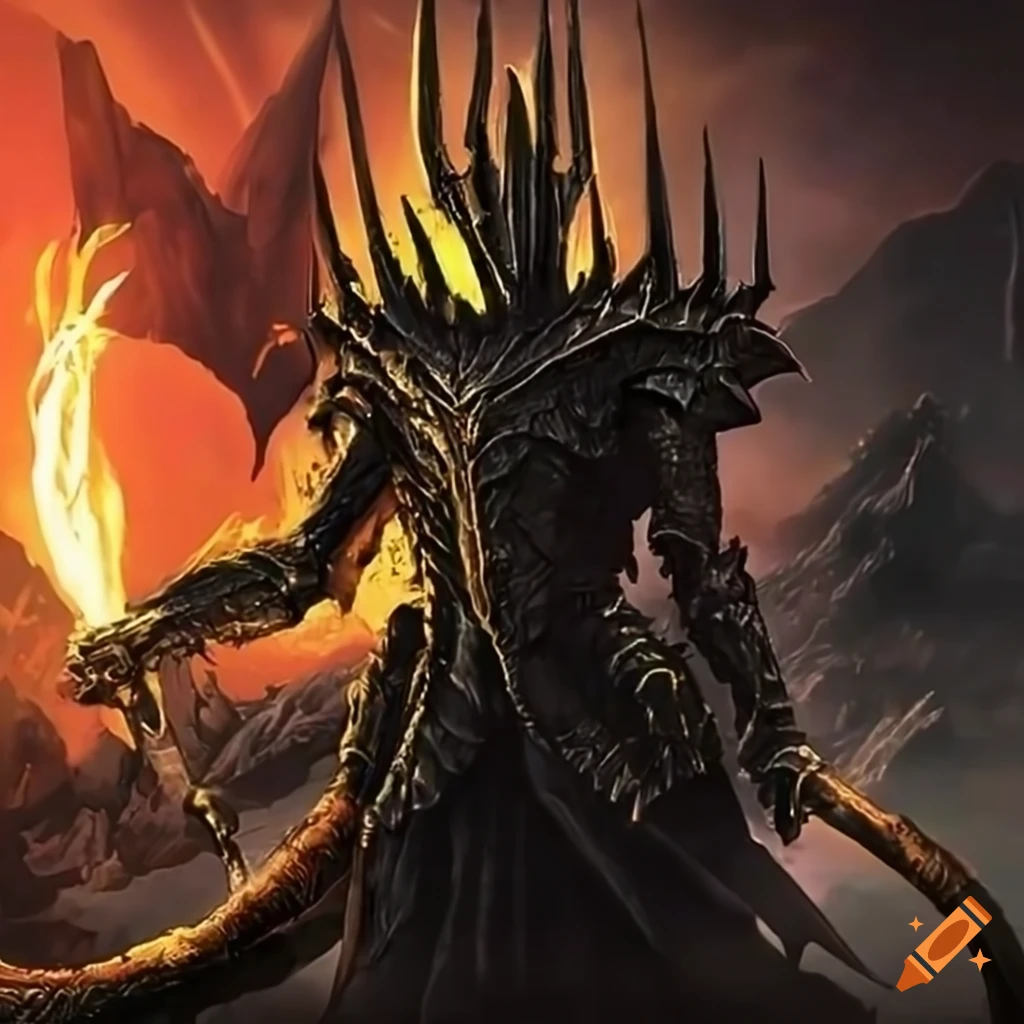 Dark lord sauron holding the one ring on Craiyon