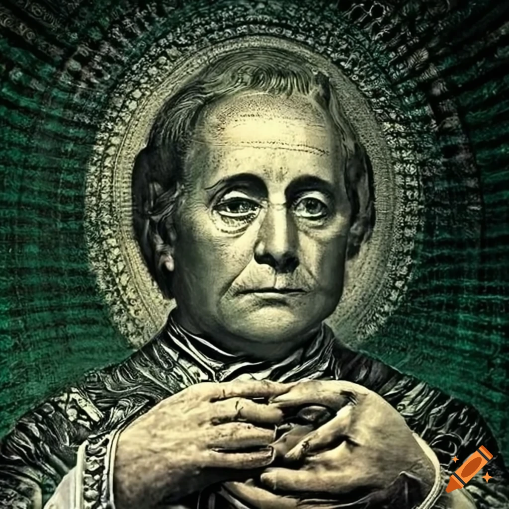 Artwork featuring a dollar note with the title 'Money Never Sleeps' on ...